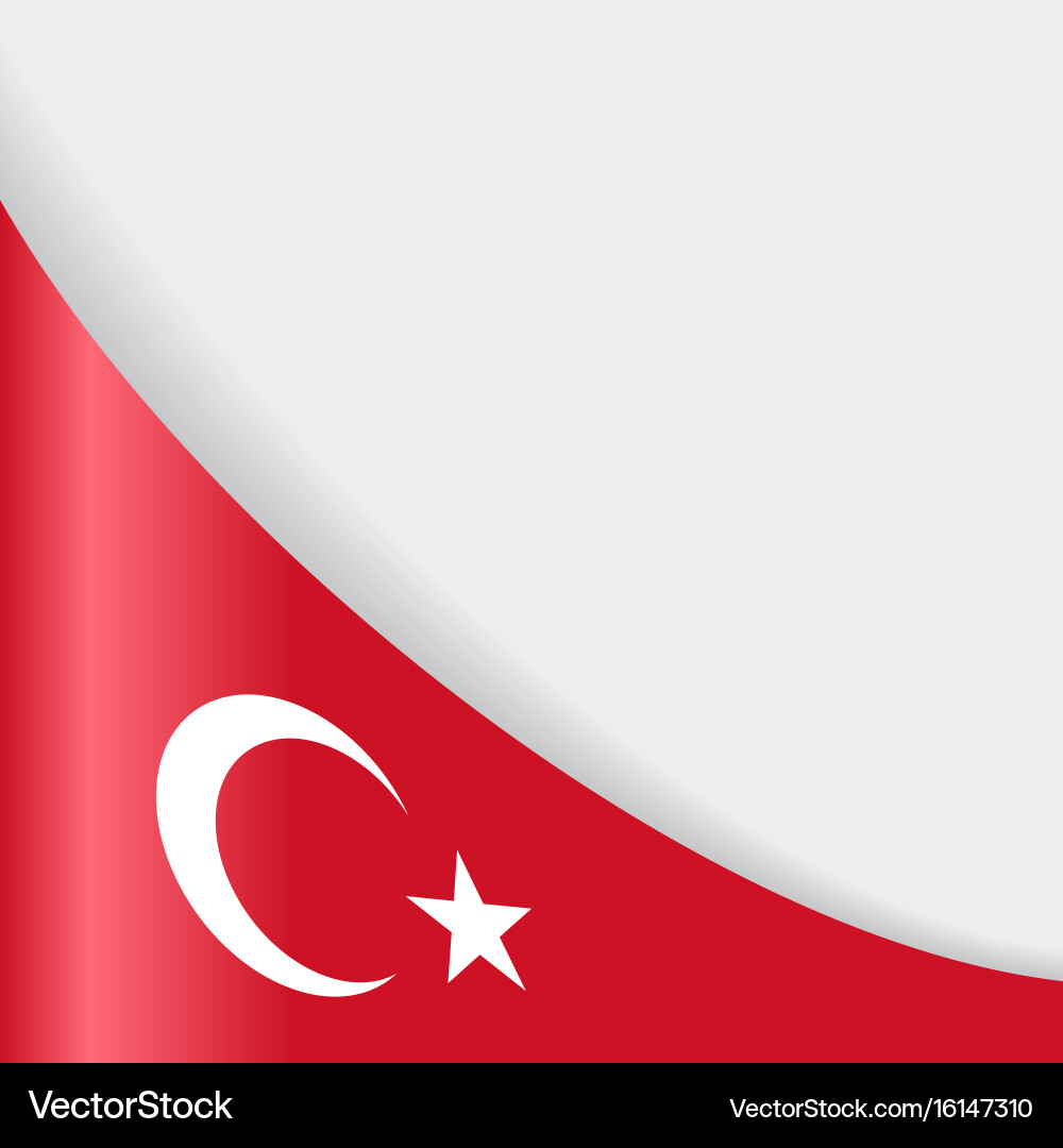 Turkish flag background Royalty Free Vector Image