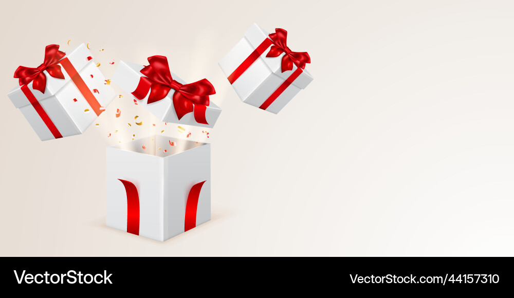 With gift boxes Royalty Free Vector Image - VectorStock