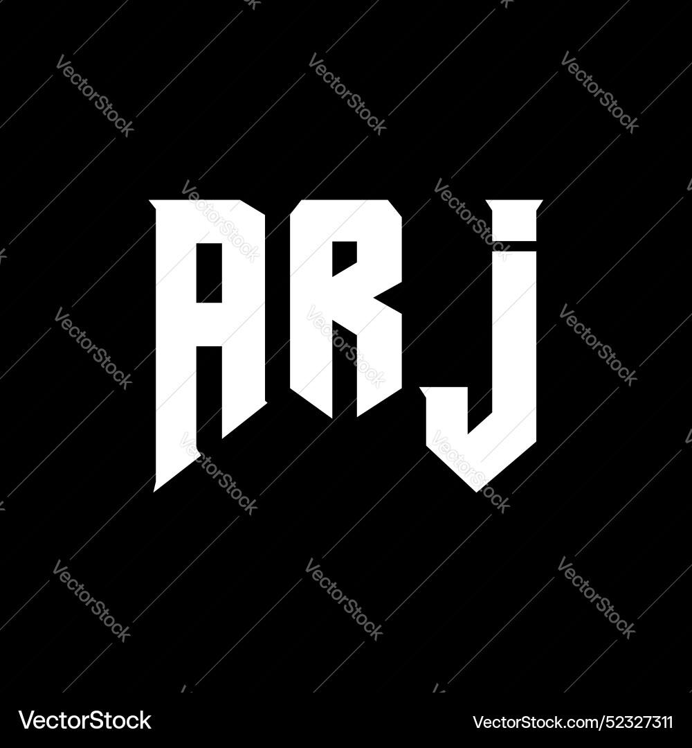 Arj letter logo design for technology company Vector Image