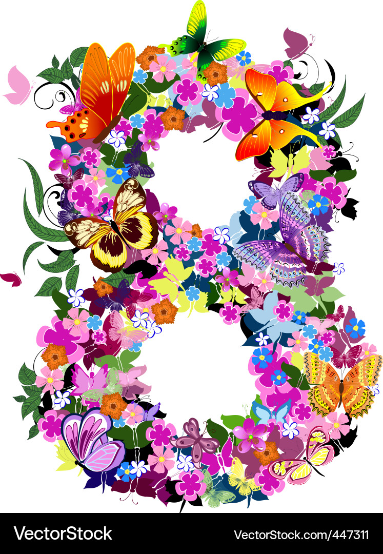 Number 8 Royalty Free Vector Image - VectorStock