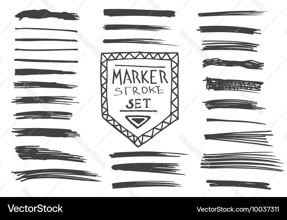 Permanent marker stroke Royalty Free Vector Image