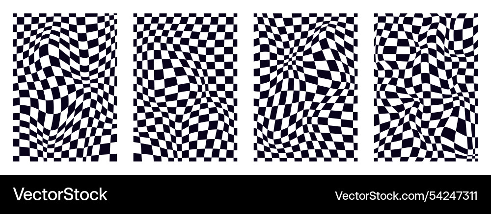 Checkerboard Warped Vector Images (over 880)