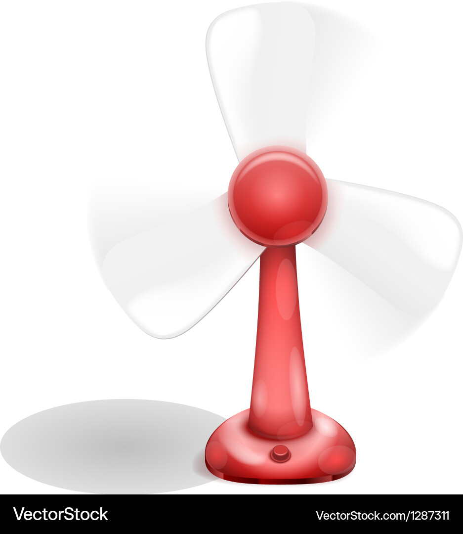 Red Electric Fan Royalty Free Vector Image - VectorStock