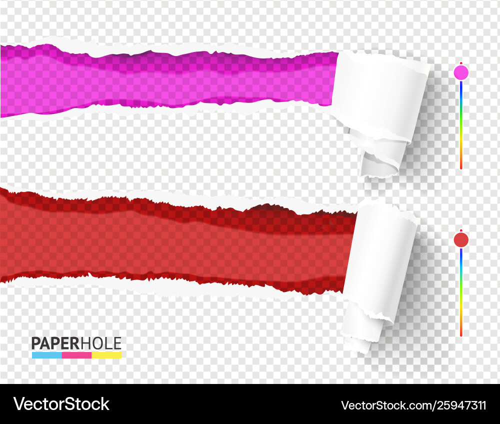 Set empty rip edge banner concepts Royalty Free Vector Image