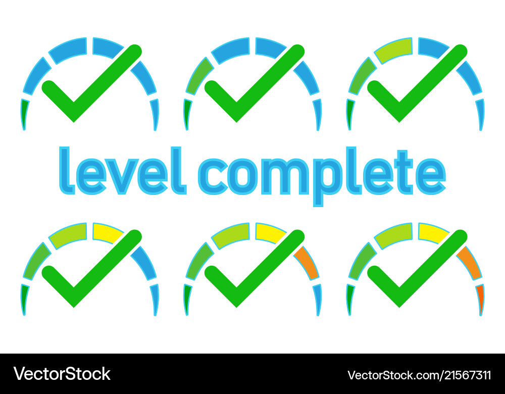 Set of colored gauges Royalty Free Vector Image