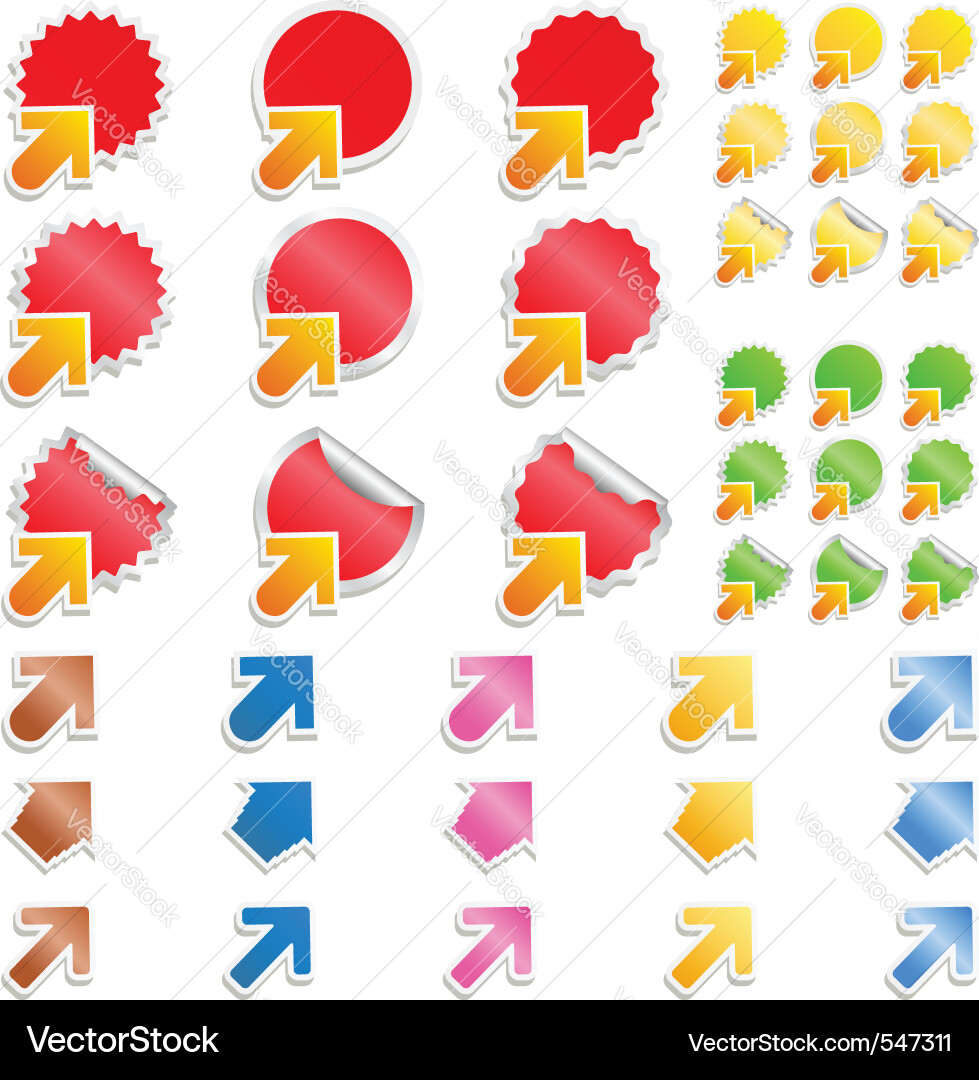 Stickers Royalty Free Vector Image - VectorStock