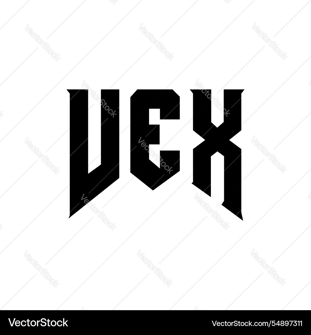 Vex letter logo design for technology company Vector Image