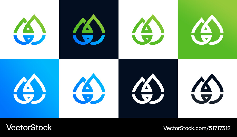 68 mountain water mw logo Royalty Free Vector Image