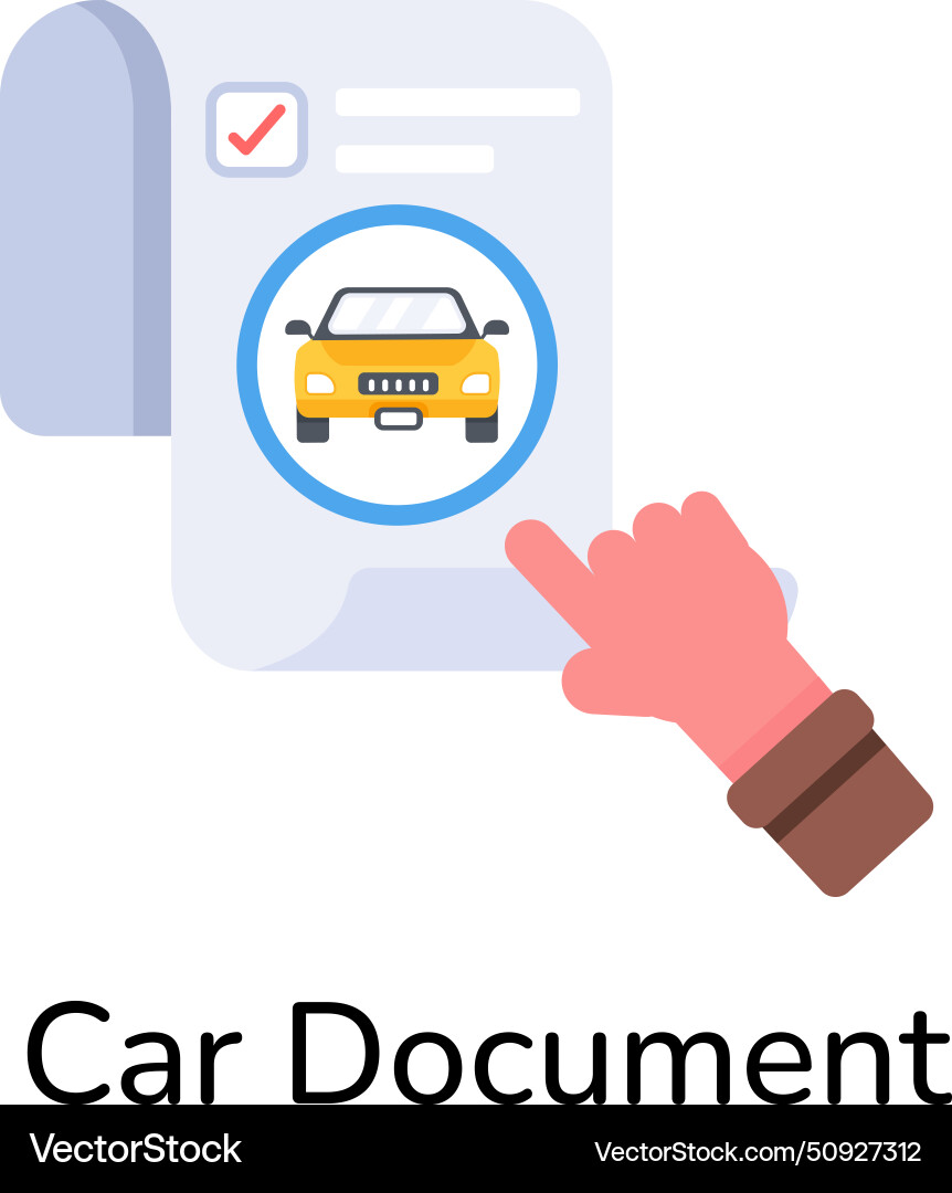 Car document Royalty Free Vector Image - VectorStock