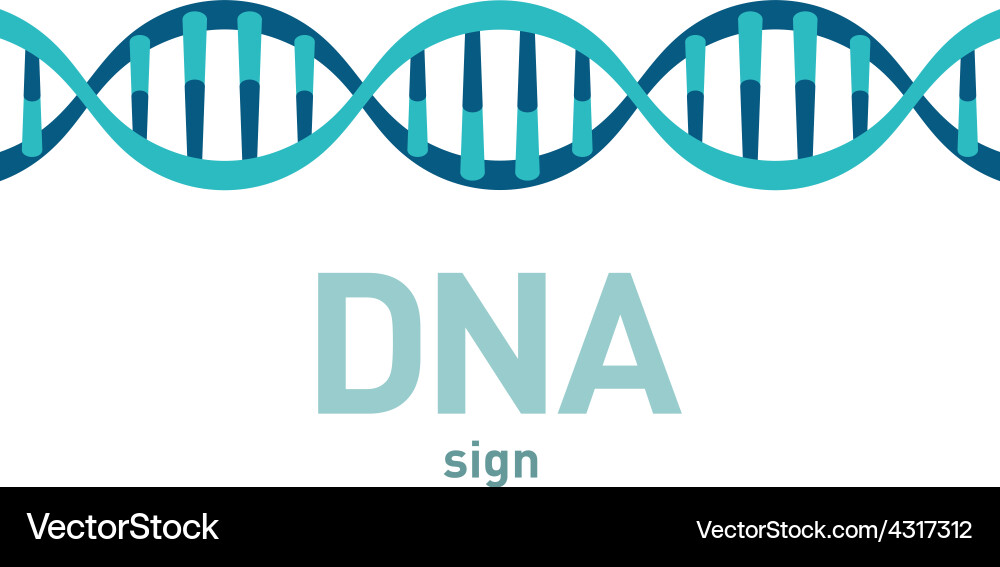 Dna spiral sign Royalty Free Vector Image - VectorStock