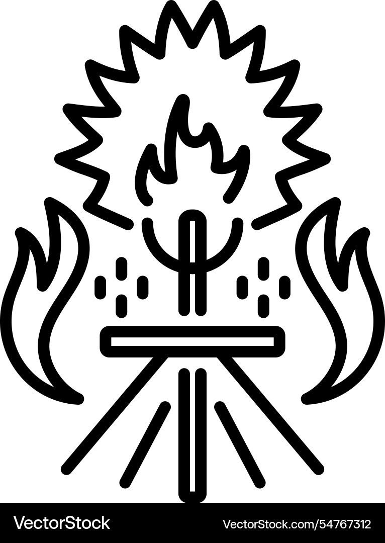 Fire ritual Royalty Free Vector Image - VectorStock