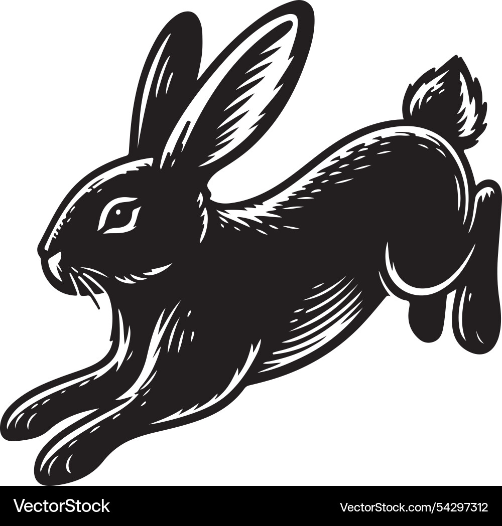 Simple and cute rabbit Royalty Free Vector Image