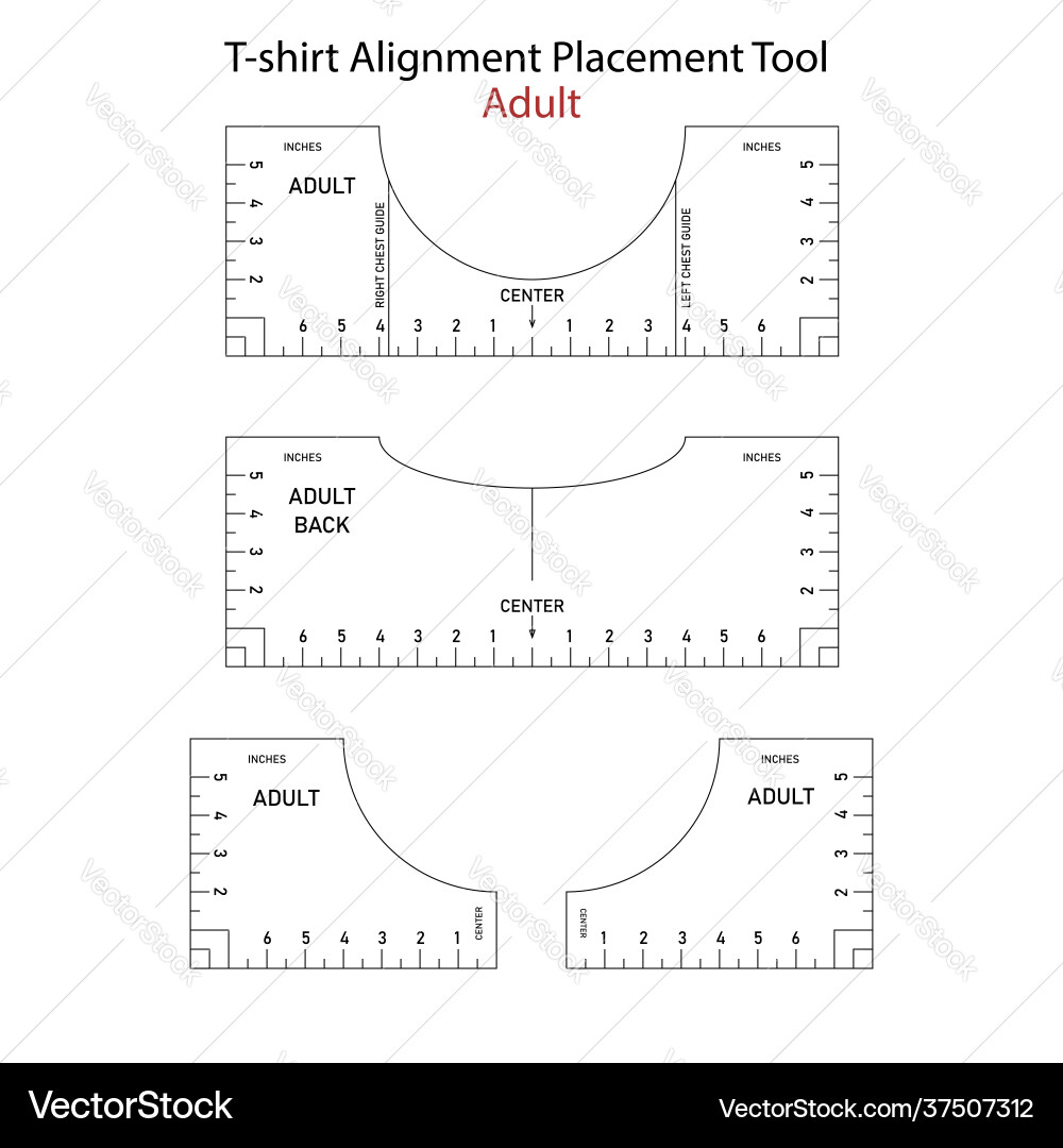 T-Shirt Alignment Ruler – Royalty-Free Vector | VectorStock