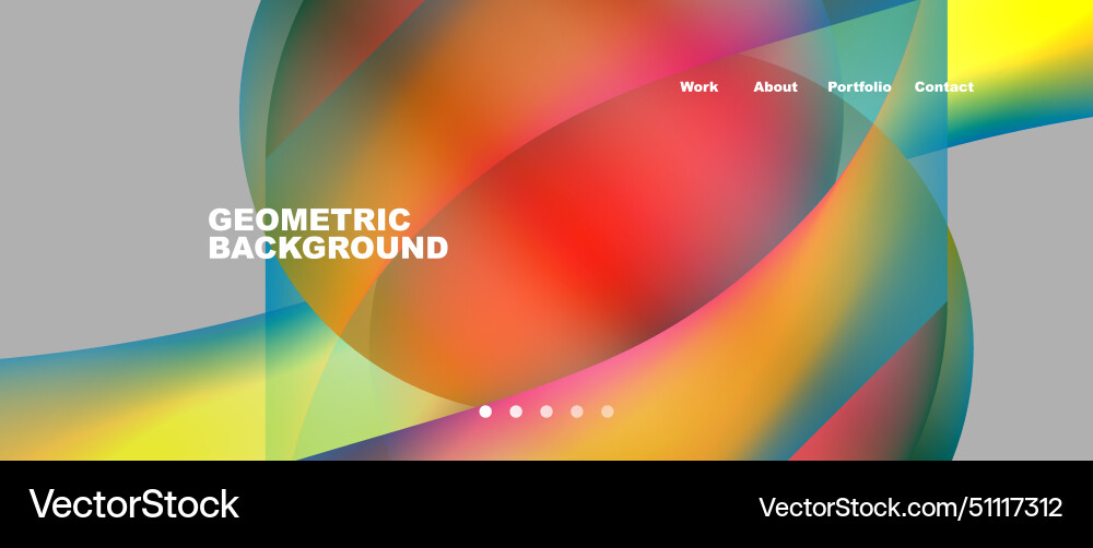 Vibrant geometric background with a rainbow Vector Image