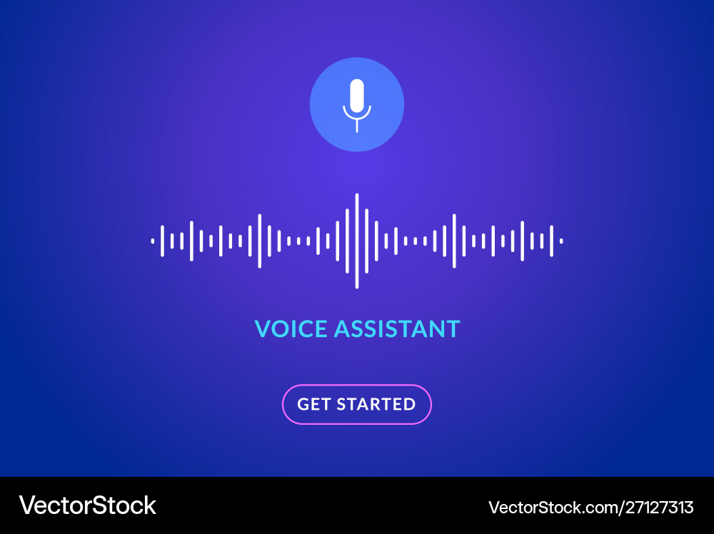 AI Voice Assistant Soundwave Royalty Free Vector Image