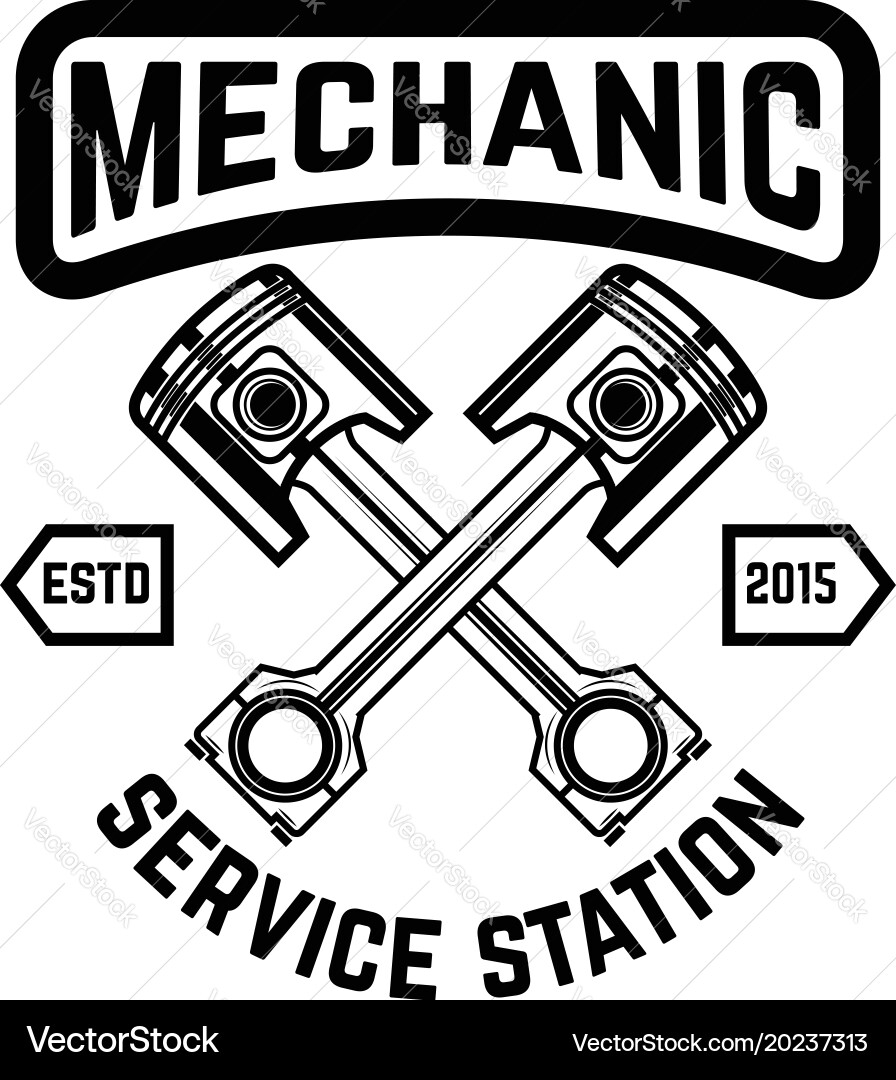Auto service station car repair design Royalty Free Vector