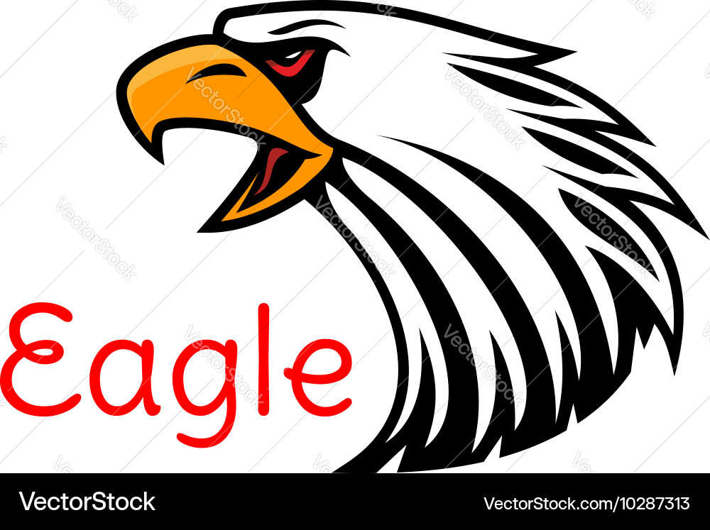 Eagle emblem crying hawk icon Royalty Free Vector Image