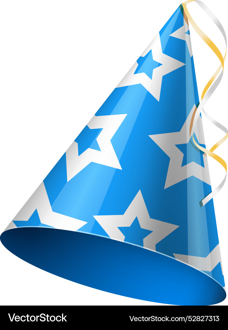Party cap mockup realistic holiday celebration Vector Image