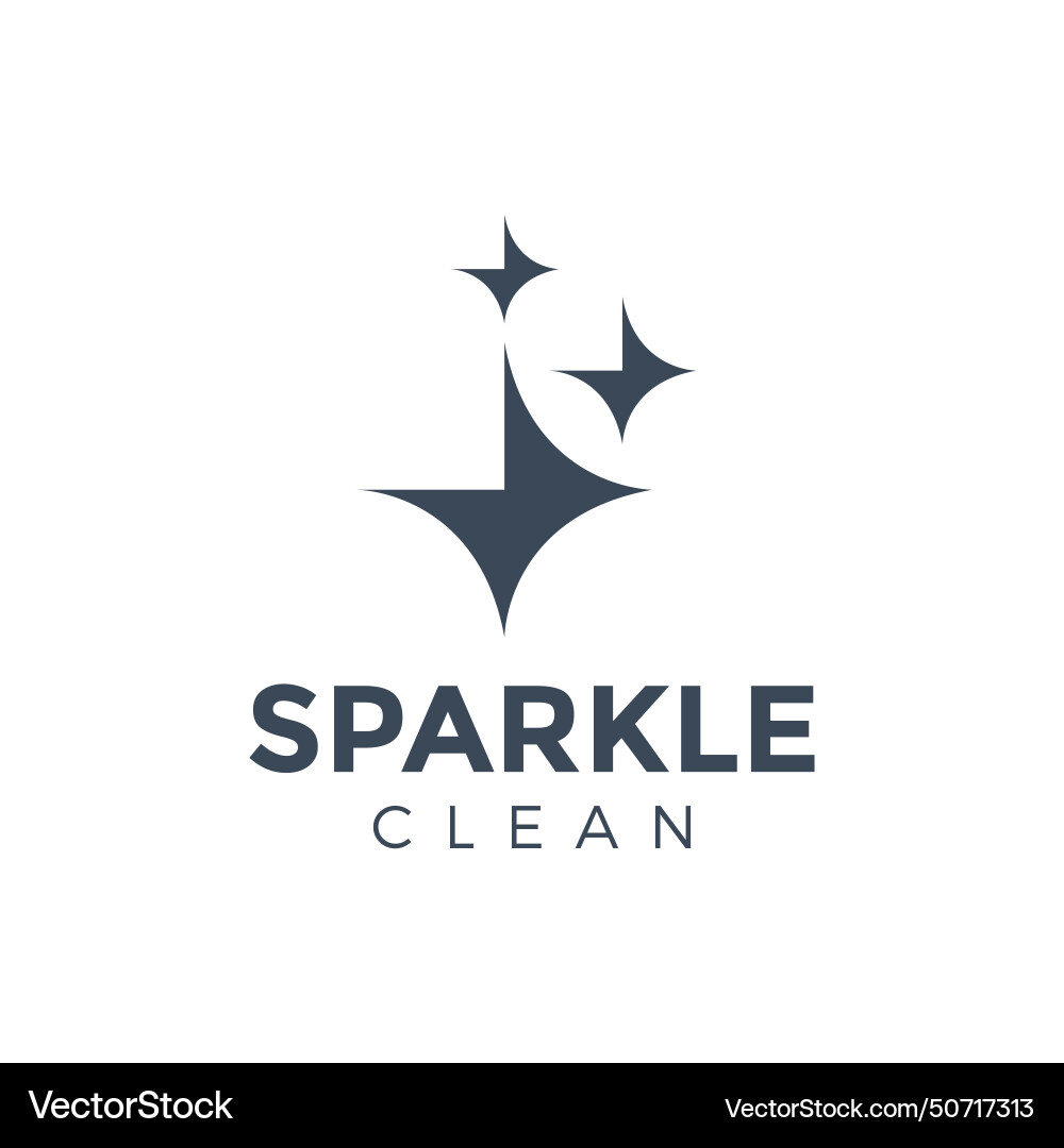 Sparkle clean icon logo design Royalty Free Vector Image