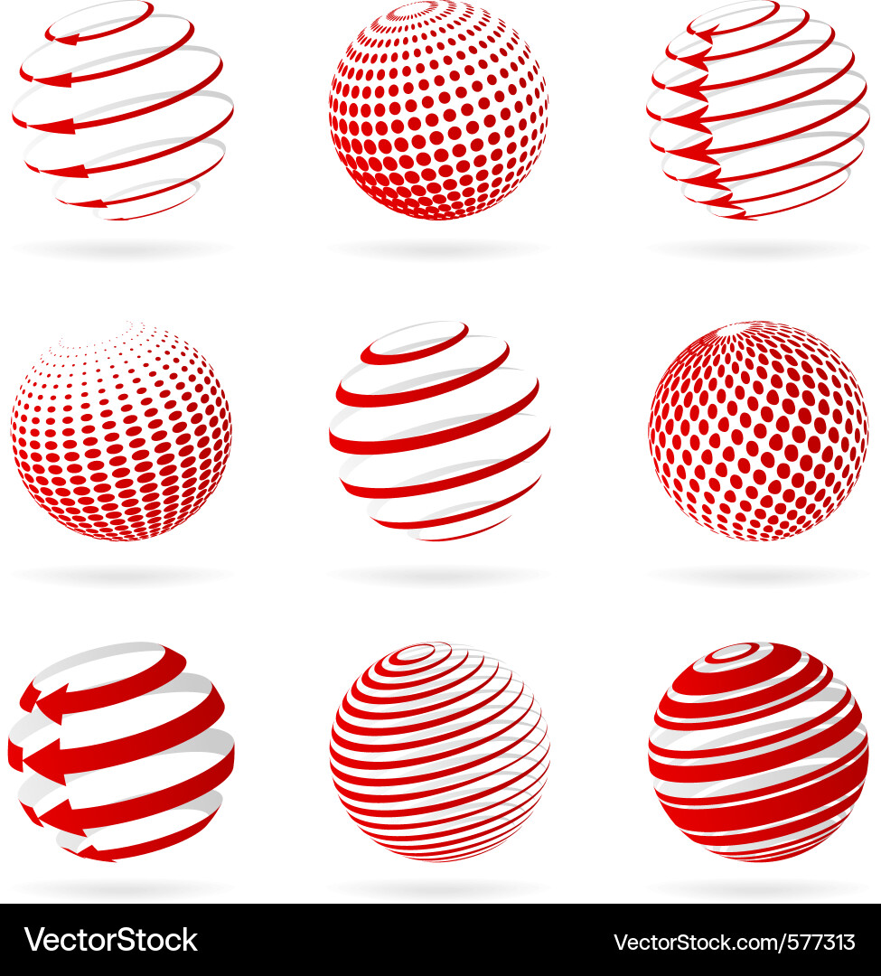 Sphere icons Royalty Free Vector Image - VectorStock