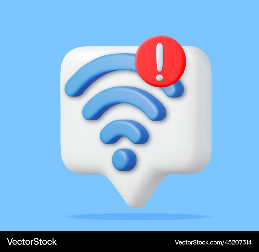 3d wireless connect Royalty Free Vector Image - VectorStock