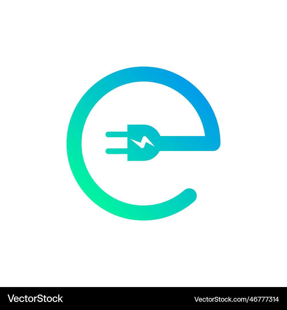 Electric Vehicle Charging Logo Royalty Free Vector Image