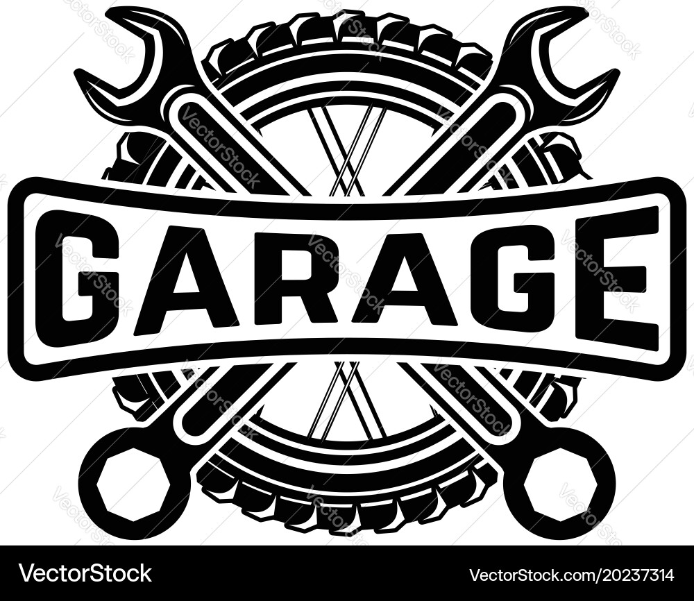 Garage service station car repair design element Vector Image