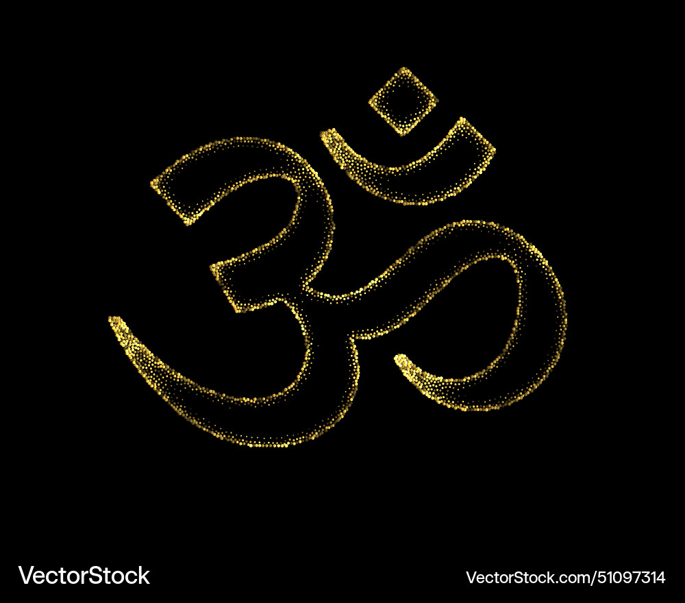 Iconic hindu religious om symbol from vedas Vector Image