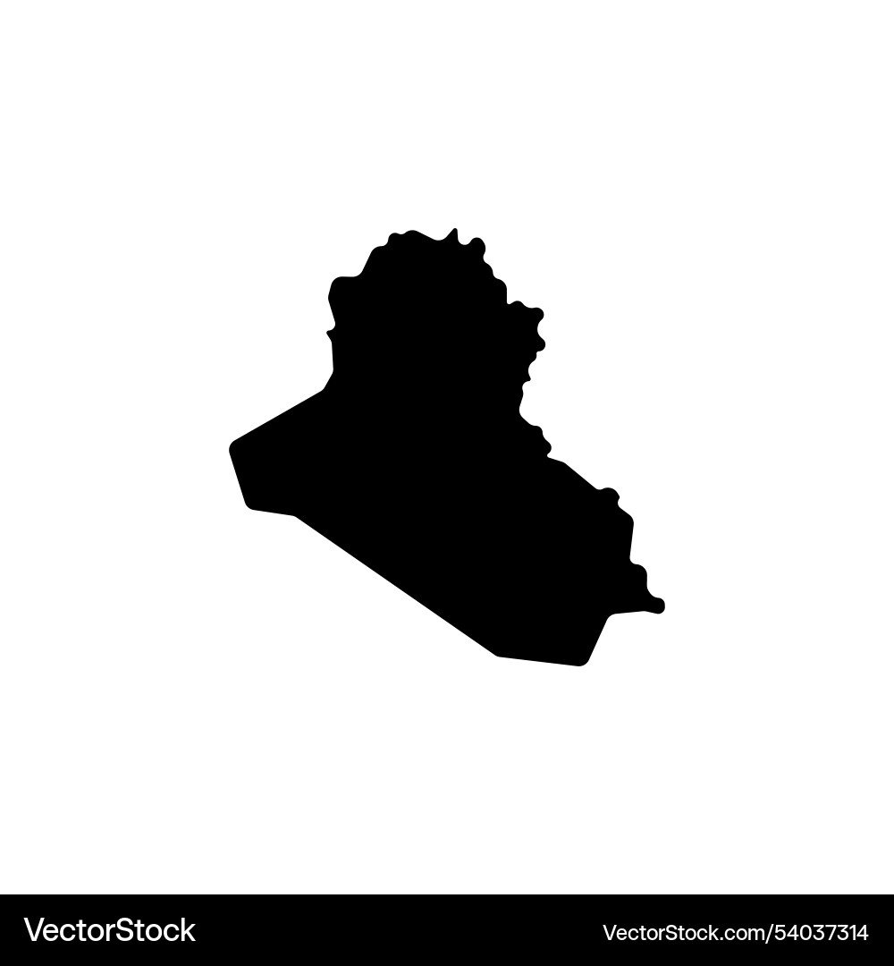 Iraq country map border icon Royalty Free Vector Image