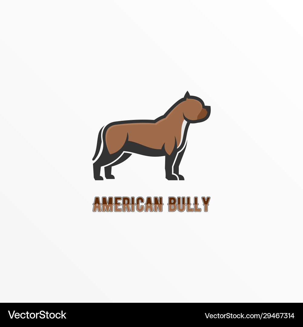 Logo american bully mascot cartoon style Vector Image
