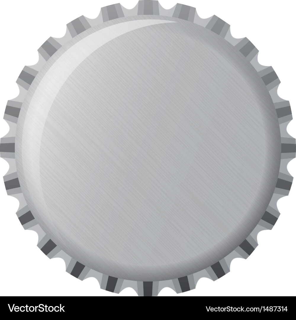 Metallic bottle cap Royalty Free Vector Image - VectorStock
