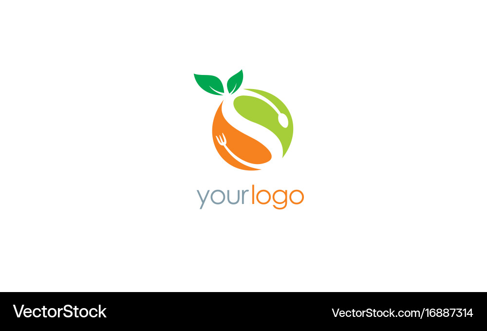 Organic fuit letter s logo Royalty Free Vector Image