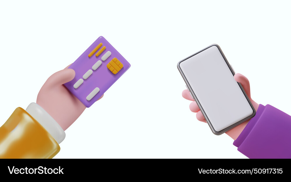 Advertisement of phone application for payment Vector Image