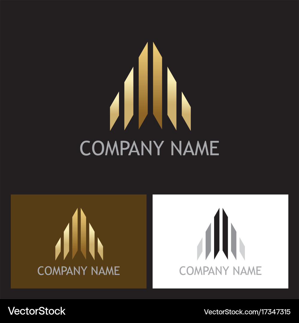 Arrow gold business logo – Royalty-Free Vector | VectorStock