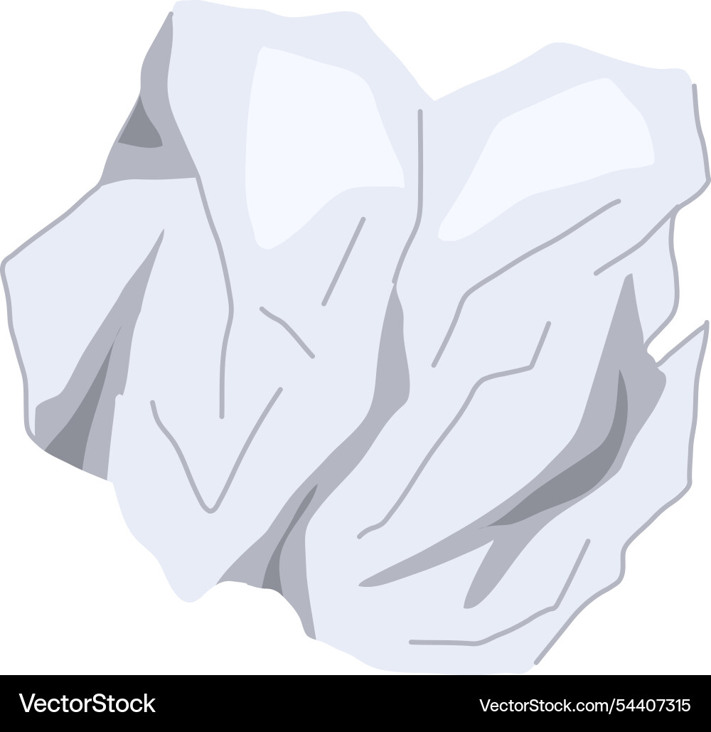 Bin crumpled paper balls cartoon Royalty Free Vector Image
