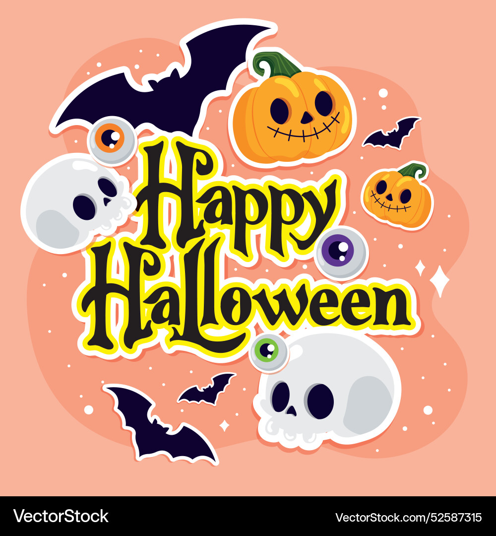 Happy halloween poster Royalty Free Vector Image