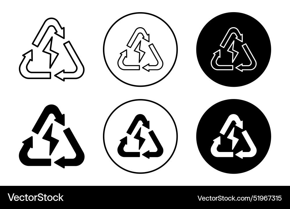 Renewable energy simple icon collection set Vector Image