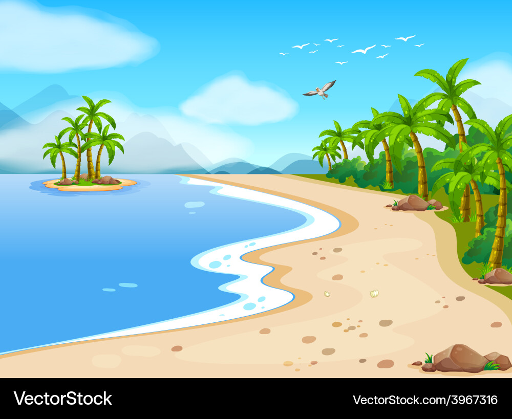 Beach Royalty Free Vector Image - VectorStock