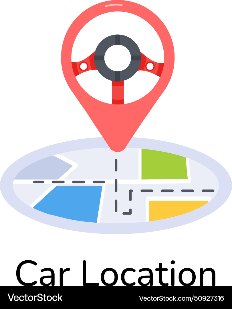 Car location Royalty Free Vector Image - VectorStock