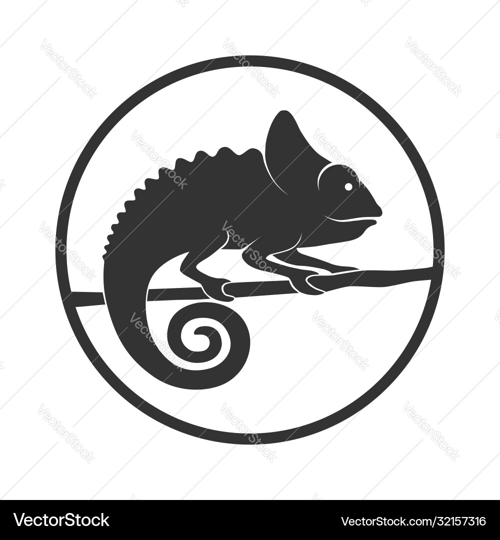 Chameleon sign Royalty Free Vector Image - VectorStock