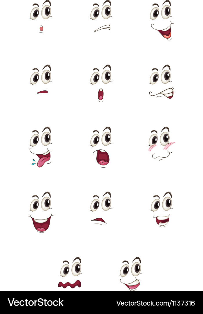 Faces Royalty Free Vector Image - VectorStock