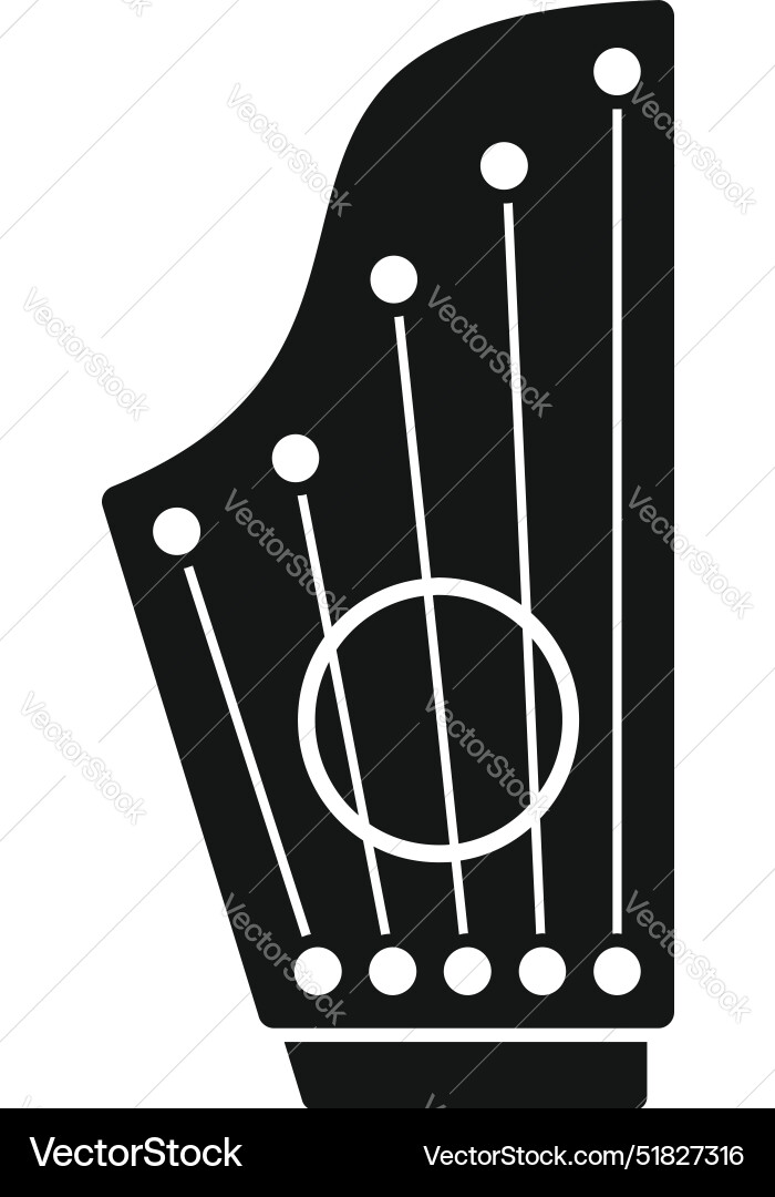 Harp string instrument showing music and harmony Vector Image