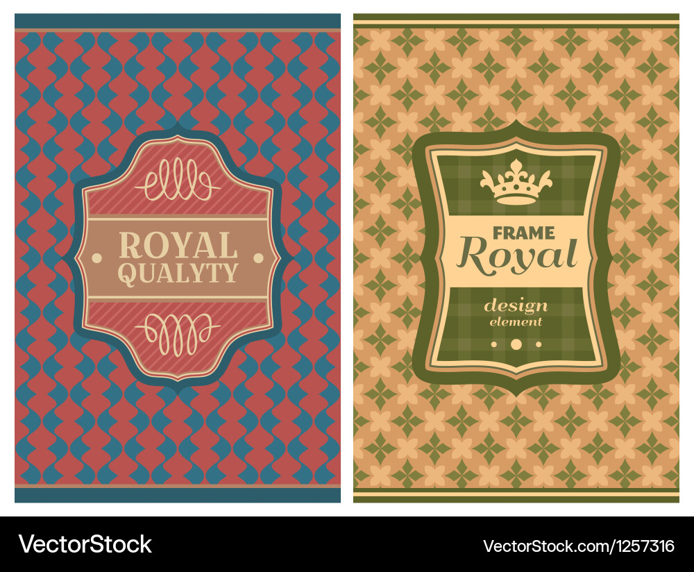 Invitation vintage retro cards Royalty Free Vector Image