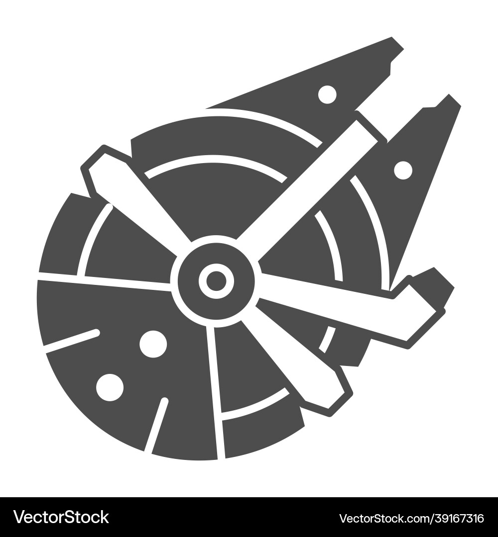 Millennium Falcon Icon - Star Wars Royalty Free Vector Image