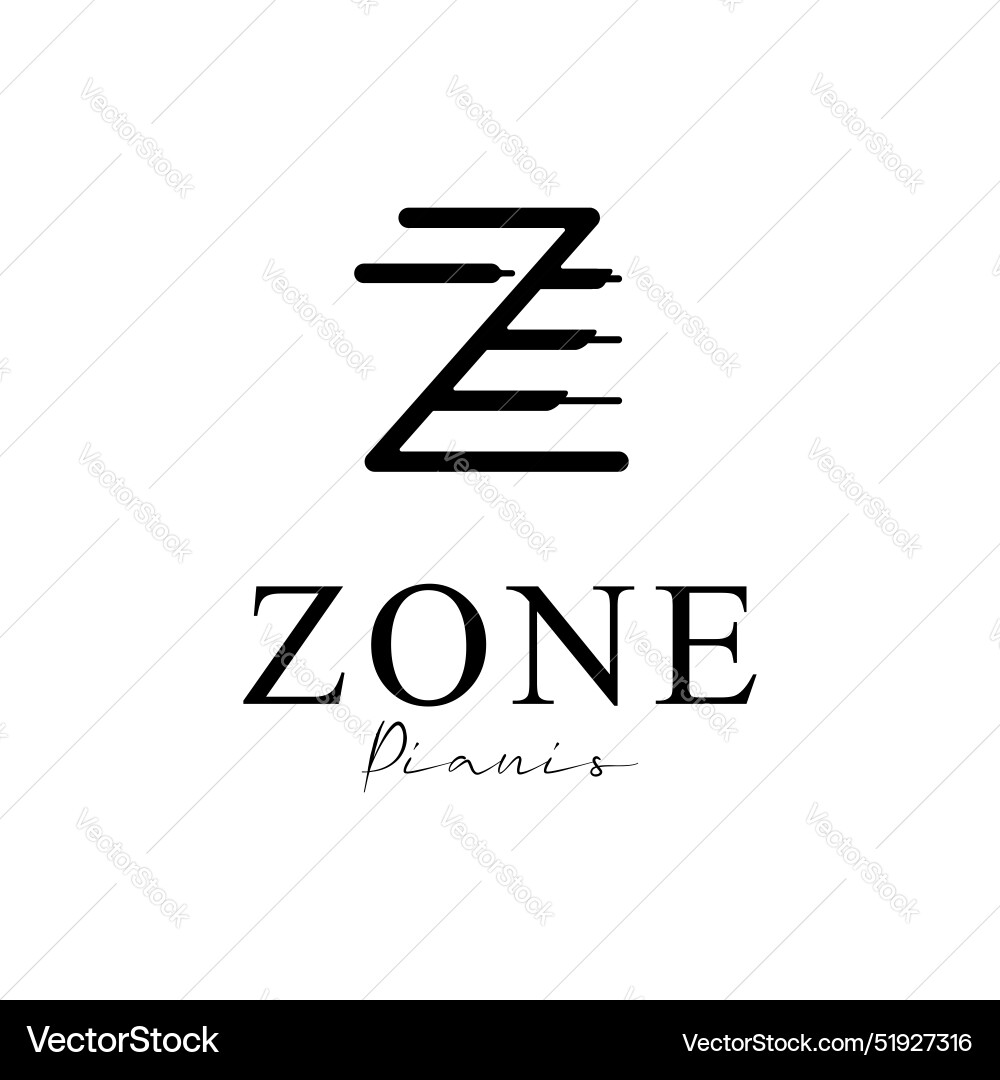 Minimalist line logo design Royalty Free Vector Image
