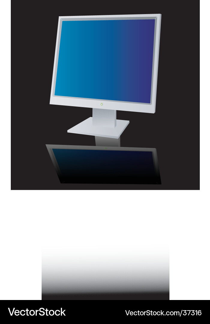 Monitor reflect Royalty Free Vector Image - VectorStock