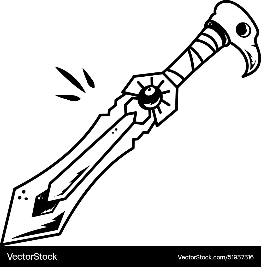 Mystical saber Royalty Free Vector Image - VectorStock
