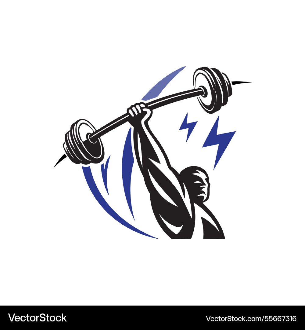 Powerlifting strength and energy burs Royalty Free Vector