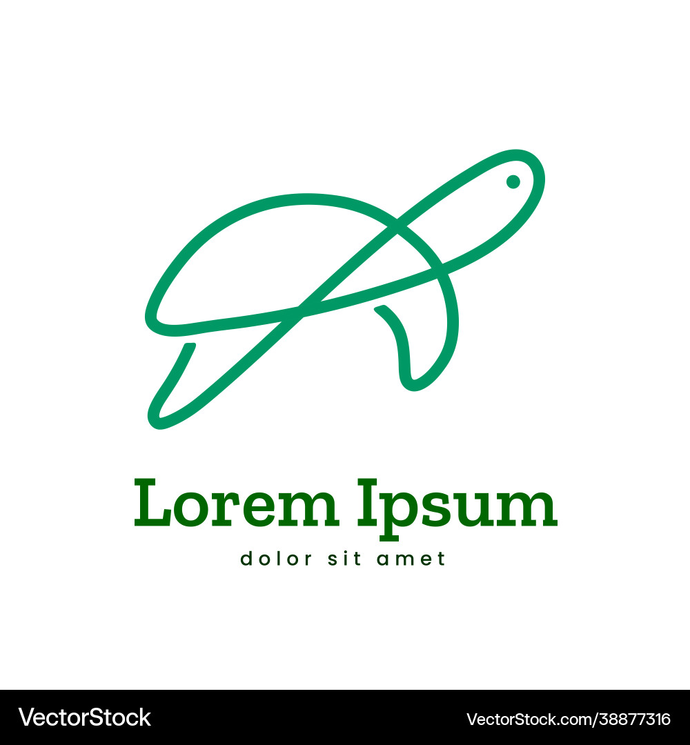 Turtle logo icon symbol Royalty Free Vector Image