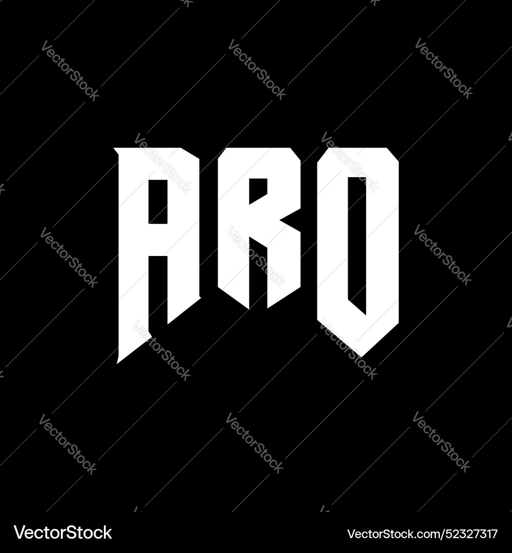 Aro letter logo design for technology company Vector Image
